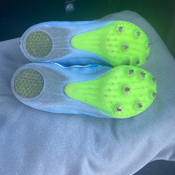 Nike | Shoes | Nike Zoom Rival Size 75 Track Cleats Blue Neon Green ...